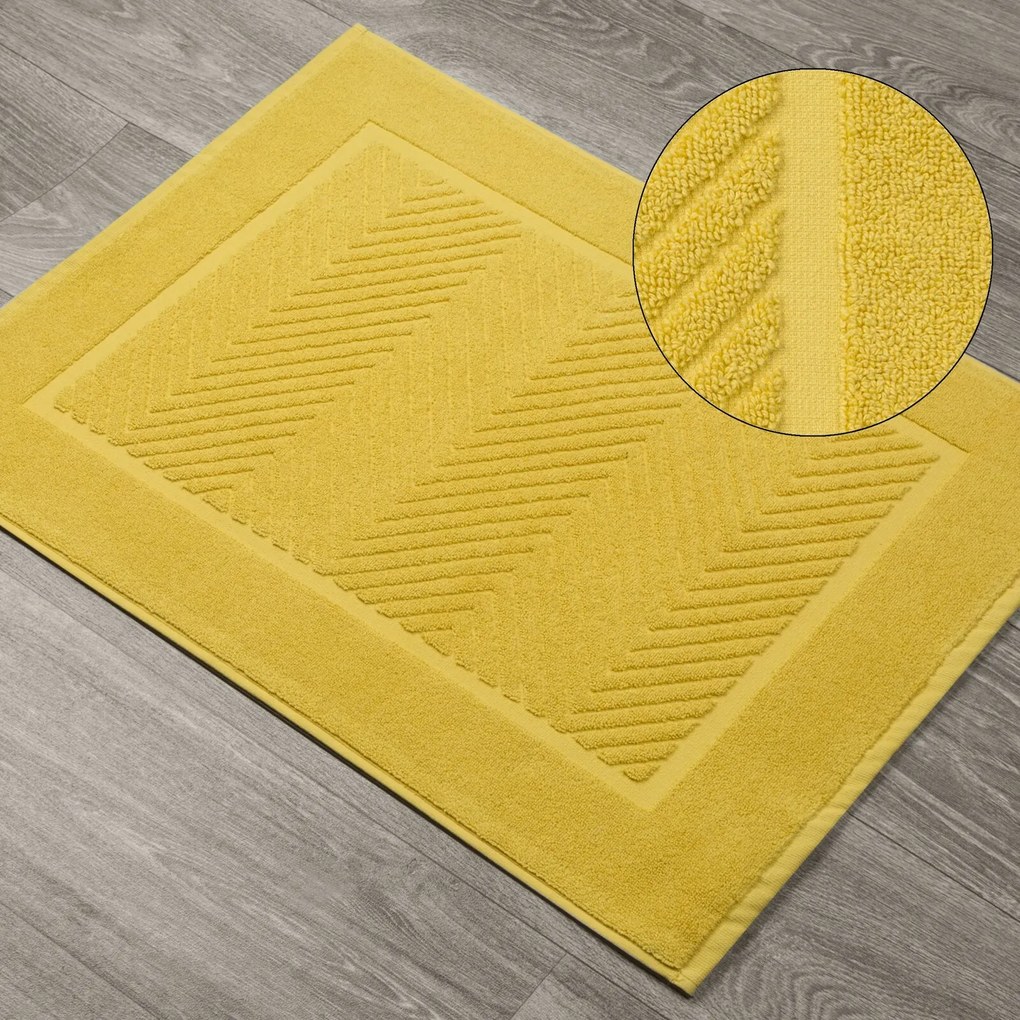 PŘEDLOŽKA DO KOUPELNY KALIA9 50X70 CM HOŘČICOVÁ