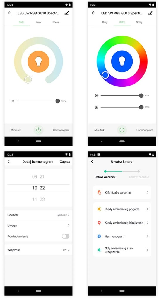 Toolight SMART LED pásek 17W RGB WIFI 5M