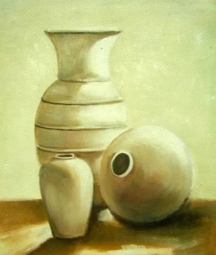 Bílé vázy - 60 x 90 cm