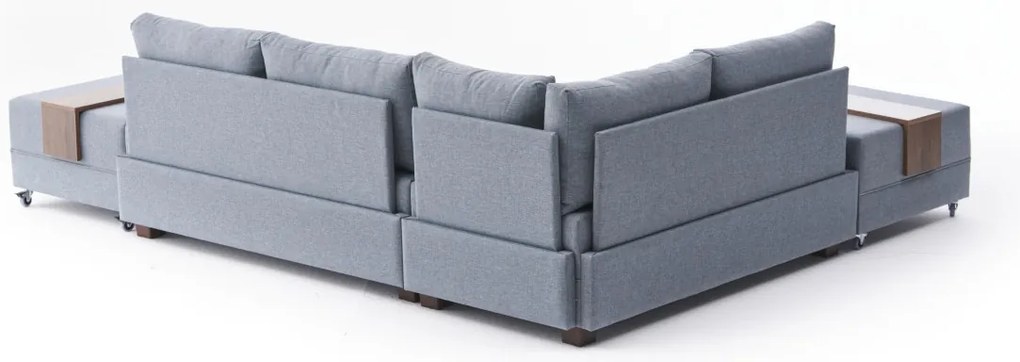 Hanah Home Rohová pohovka FLY modrá levá 280 cm 825BLC2670