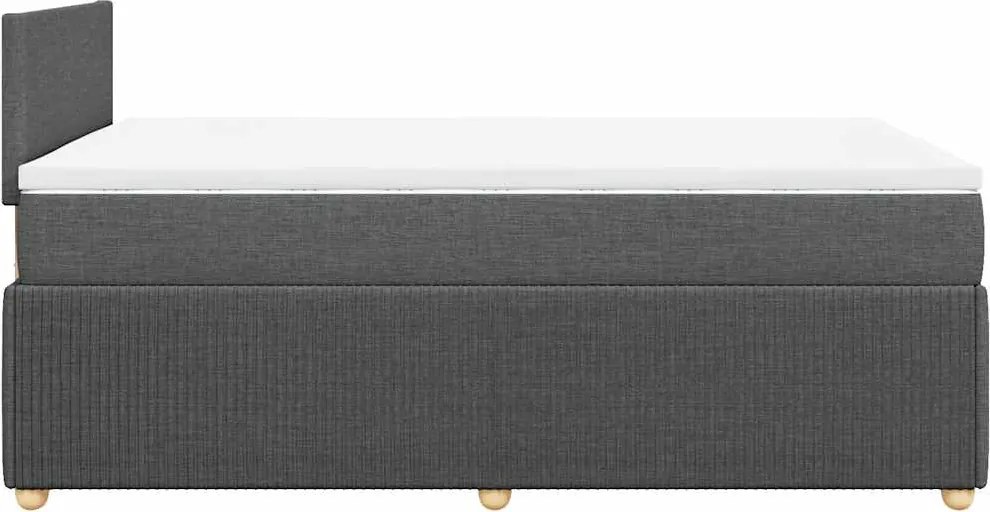 Box spring postel s matrací tmavě šedá 120x200 cm textil 3289717