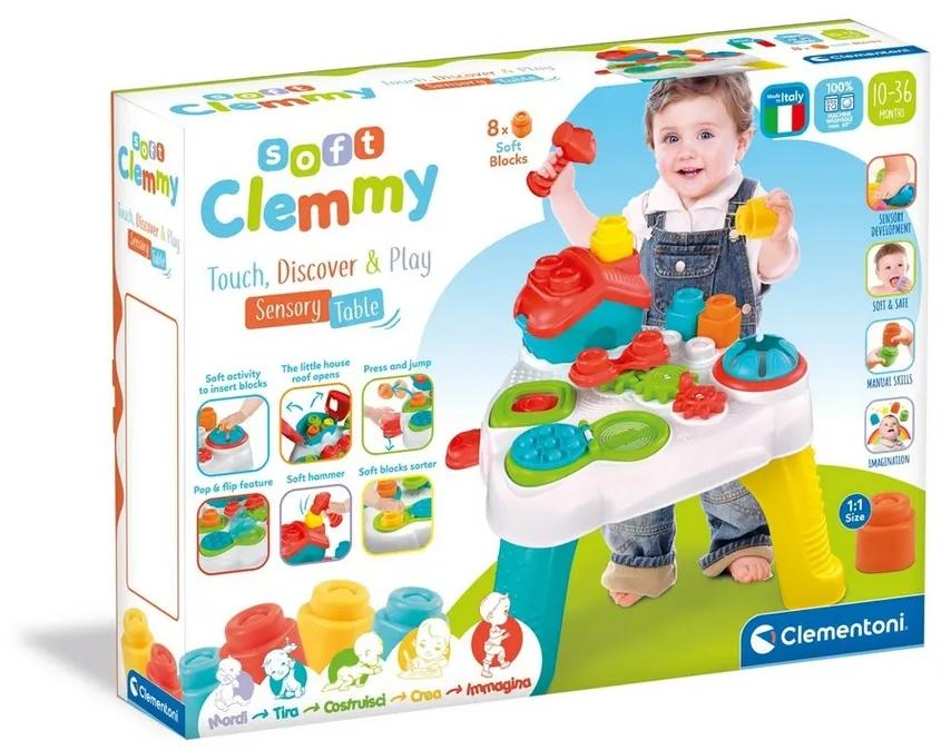 Clementoni Clemmy baby veselý hrací senzorický stolek