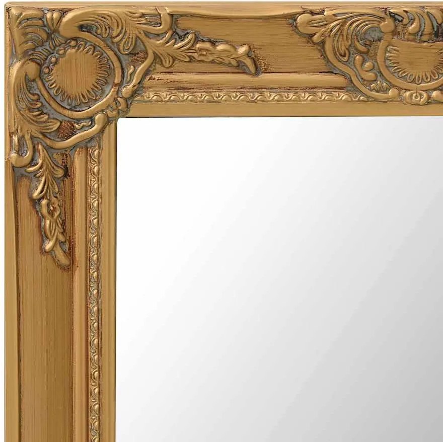 Nástěnné zrcadlo barokní styl 50 x 80 cm zlaté 320321