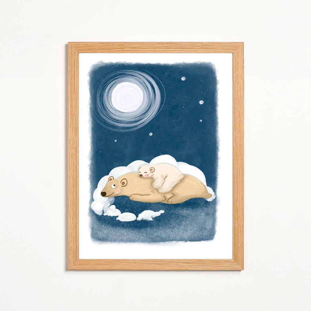 Kristýna Pýchová | Lední medvěd Rám: Dubový, Velikost: 60 x 40 cm