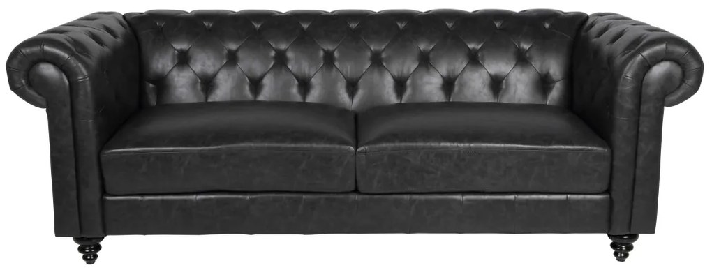 Luxusní sedačka Ninette Chesterfield černá - Skladem