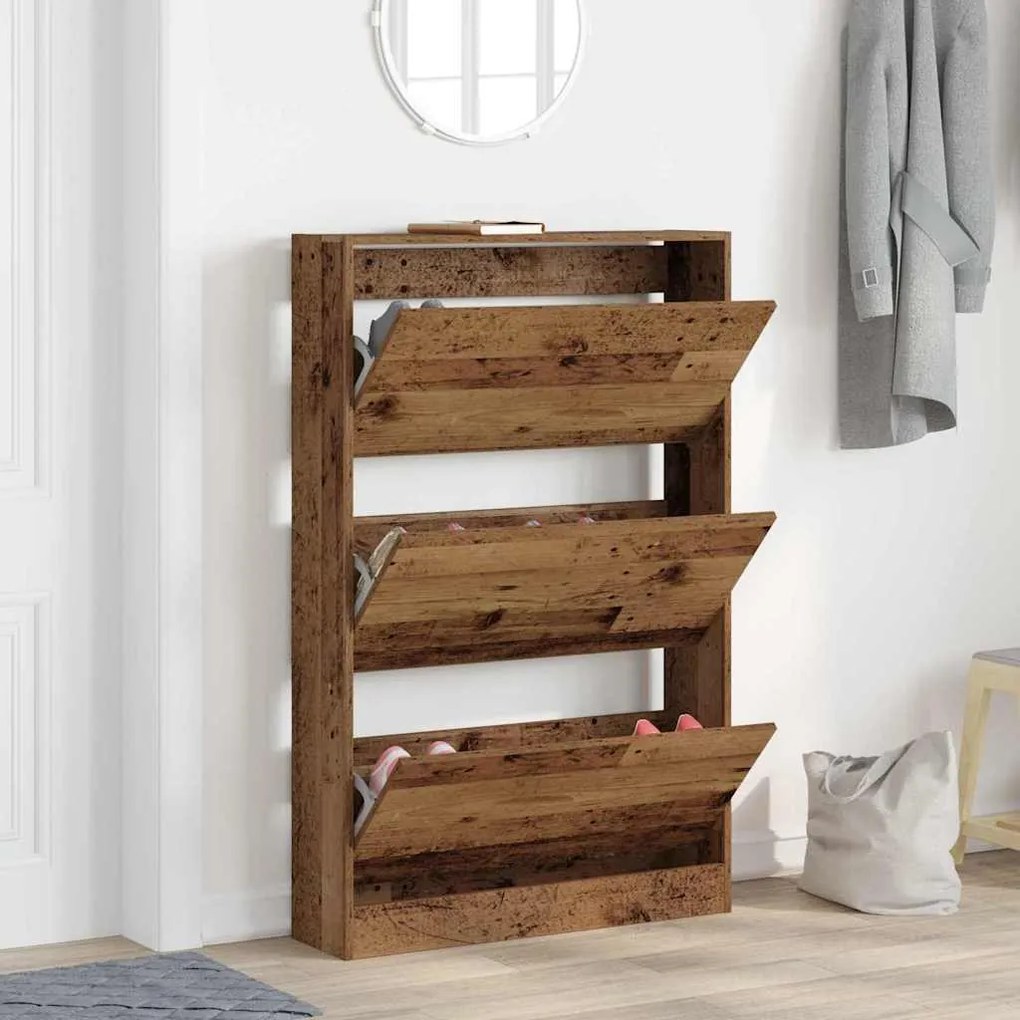 vidaXL Botník 80 x 21 x 125,5 cm kompozitní dřevo [869104] Barva: dub sonoma