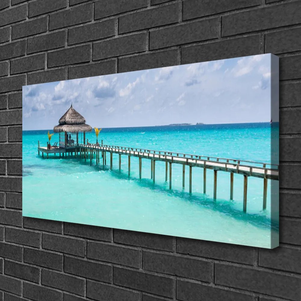 Obraz na plátně Moře Most Architektura 120x60 cm