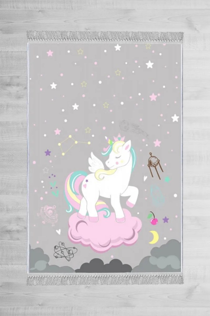 Dětský koberec Unicorn Universe 80x120 cm šedý