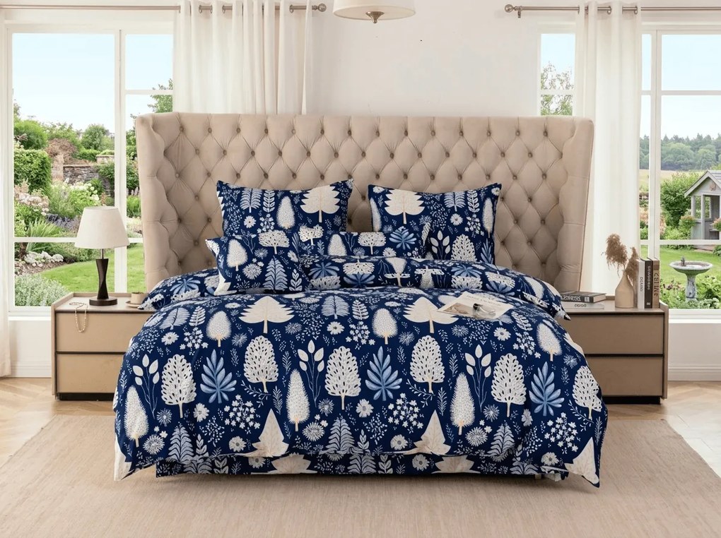 Povlečení z mikrovlákna INDIGO BLOOM modré Rozměr povlečení: 70 x 90 cm | 140 x 200 cm