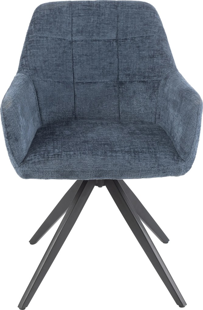 Modrá jídelní židle Louna - 56*58*85 cm