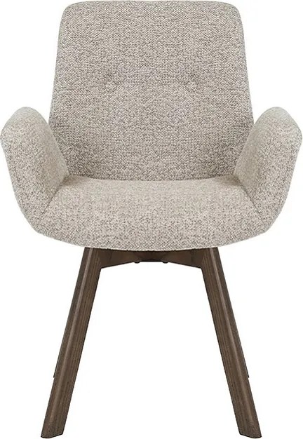 Designová otočná židle Yanisin taupe / hnědá