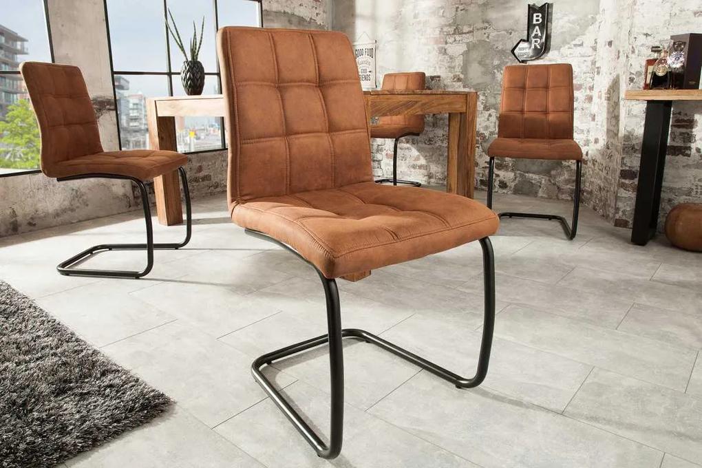 Designová konzolová židle Moderna, světlehnědá