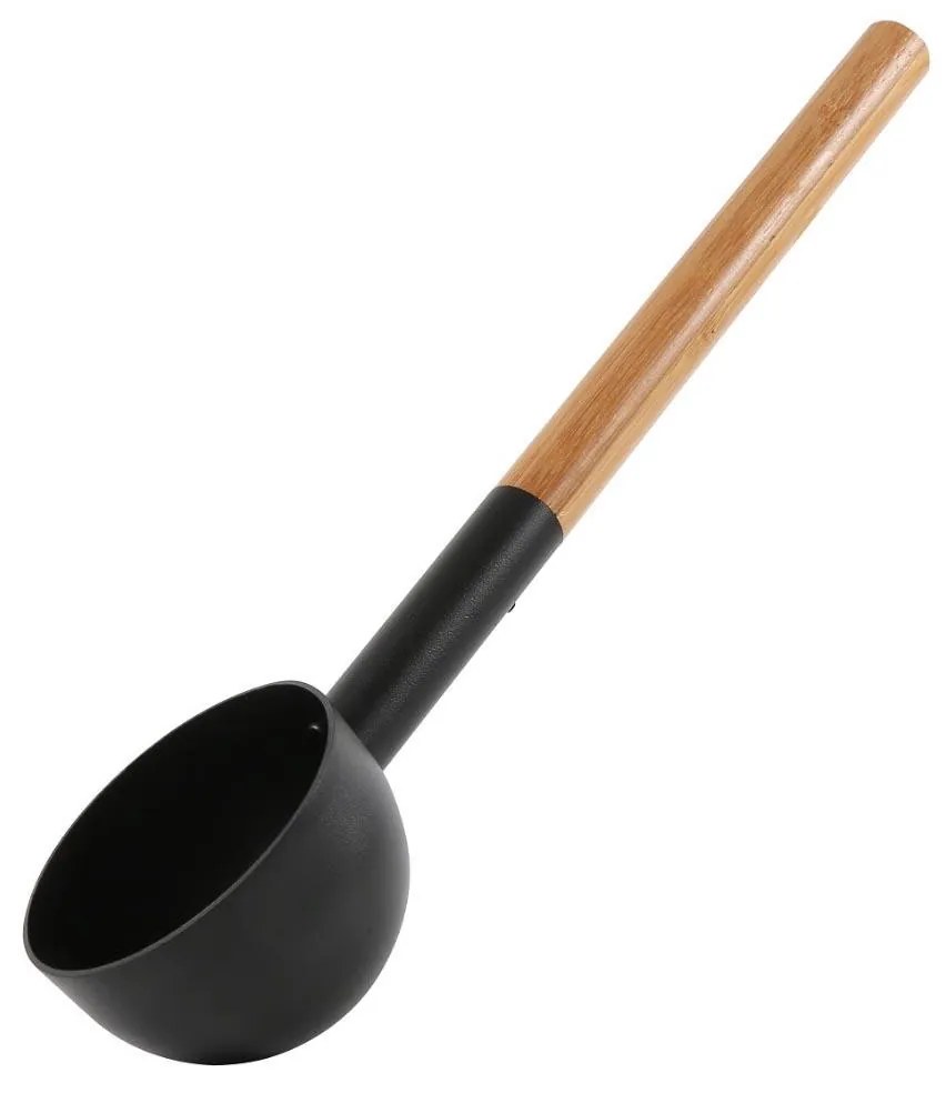 Narvi Black hliníková naběračka do sauny černá 43 cm