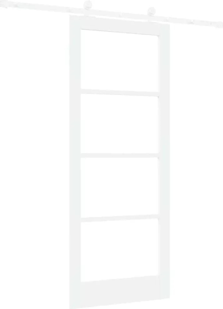 Posuvné dveře ORKDAL 83 x 202 cm Masivní borové dřevo a sklo 3332054