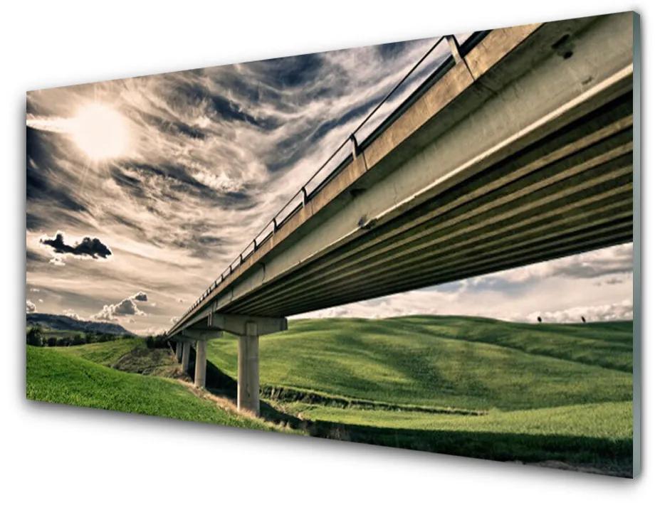 Obraz na skle Dálnice Most Údolí 140x70 cm