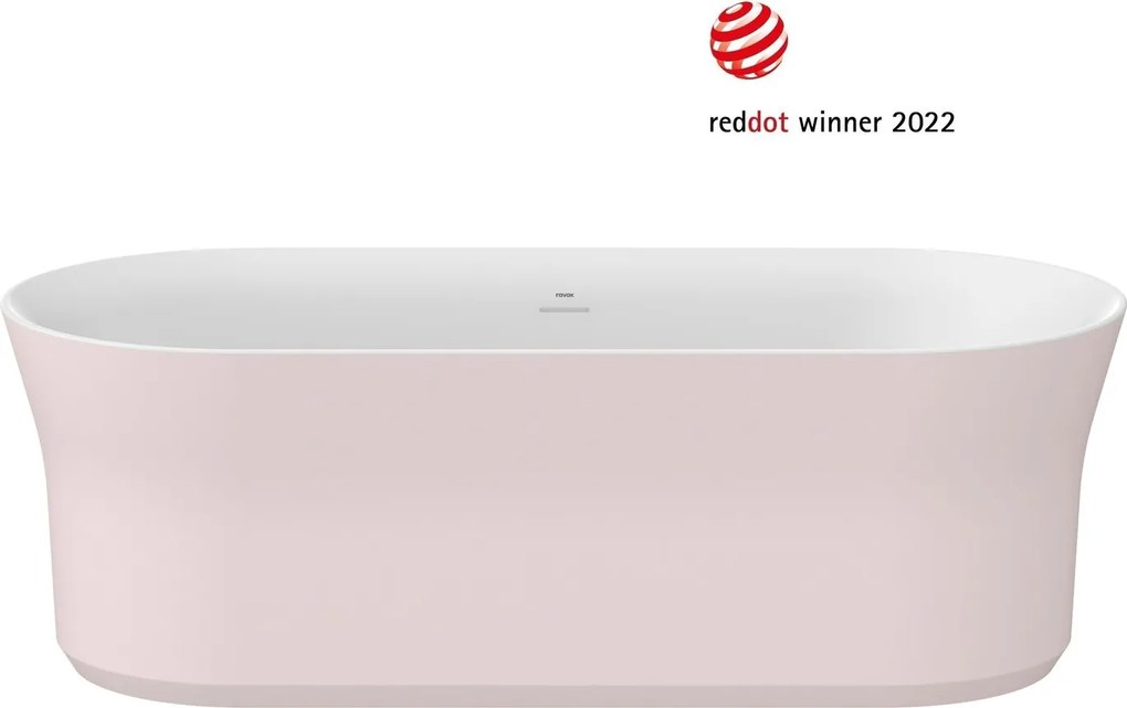 Ravak Ypsilon vana volně stojící 180 x 80 cm odtok bílá růžová XC00100085