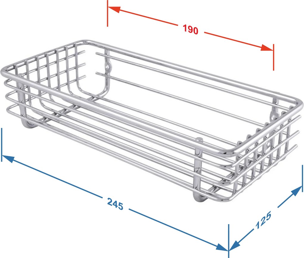 AWD Drátěná polička do koupelny