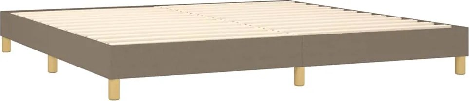 Box spring postel s matrací taupe 200x200 cm textil 3127073
