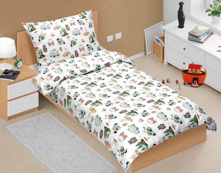 Bellatex Povlečení bavlněné 140x200, 70x90 cm Stanování