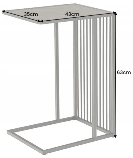 Černý odkládací stolek Architecture 60 cm