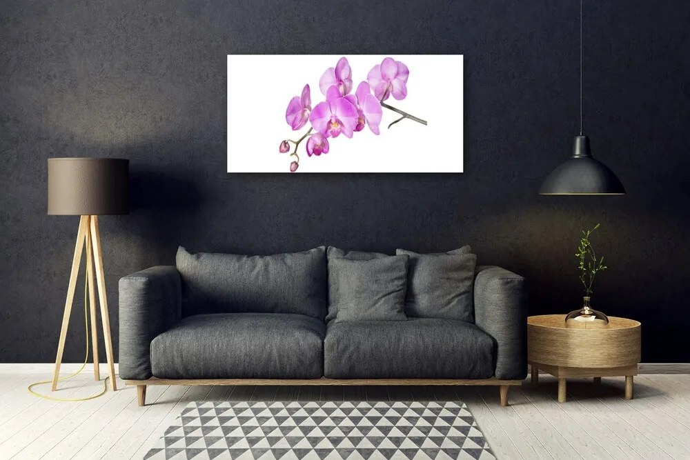 Obraz na skle Vstavač Orchidej Květiny 120x60 cm