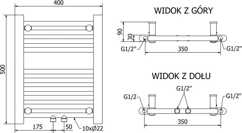 Mexen Mars elektrický radiátor 500 x 400 mm, 300 W, bílý - W110-0500-400-2300-20