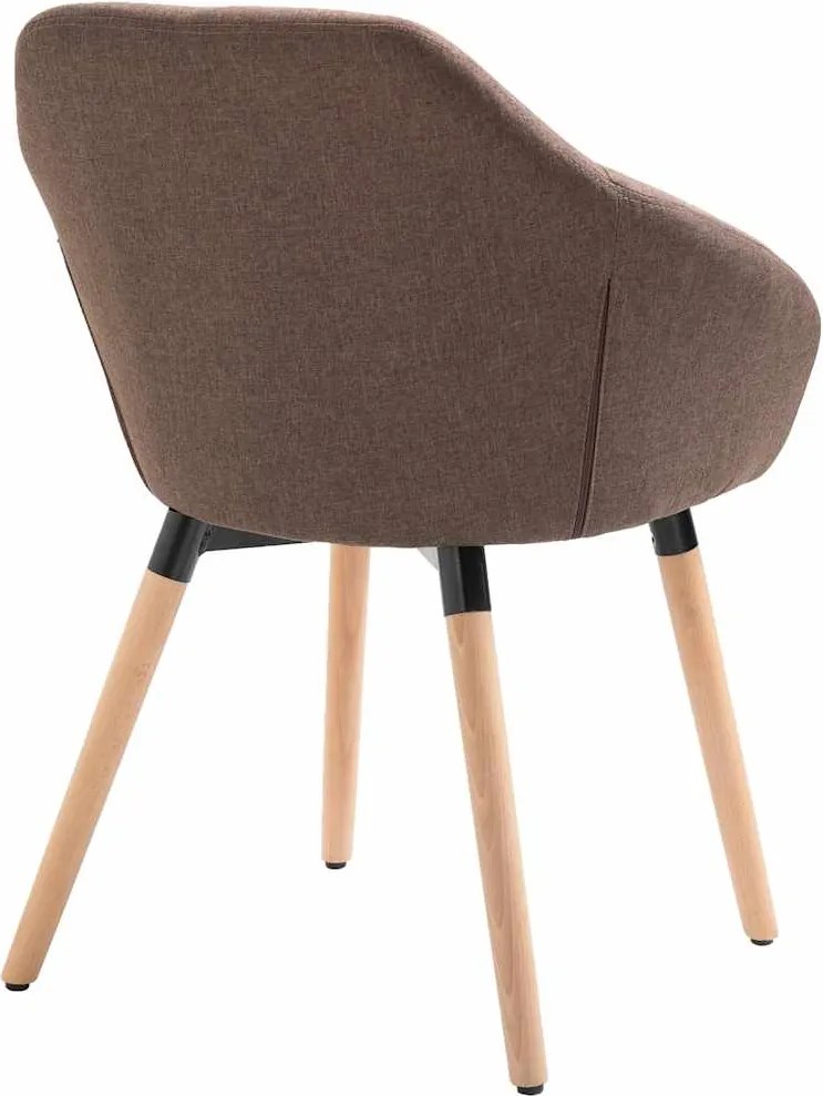 Jídelní židle 4 ks hnědé textil 278410