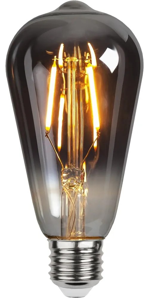 Teplá LED filamentová žárovka E27, 2 W Plain Smoke – Star Trading