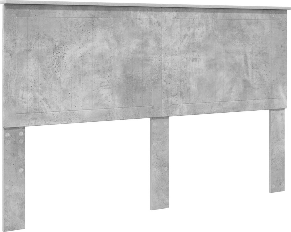 Rám postele s čelo Betonově šedá 160 x 200 cm Kompozitní dřevo 3411283