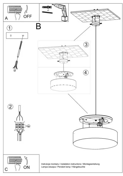 Sollux SL.0120 - Lustr na lanku ARENA 45 3xE27/15W/230V bílá