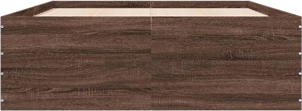 Rám postele hnědý dub 120 x 190 cm kompozitní dřevo 3280957