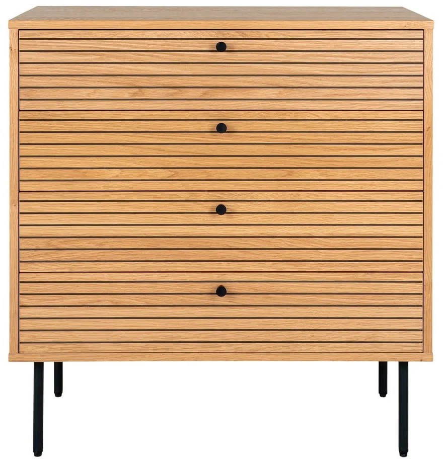 Vysoká komoda v dekoru dubu v přírodní barvě 80x85 cm Kyoto – House Nordic