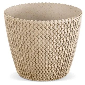 PROSPERPLAST Květináč - SPLOFY Eco Wood Průměr: 13 cm, Barva: naturo