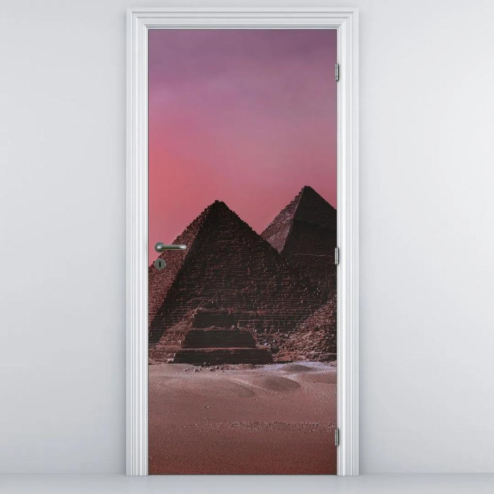 Fototapeta na dveře - Pyramidy v Gize (95x205cm)