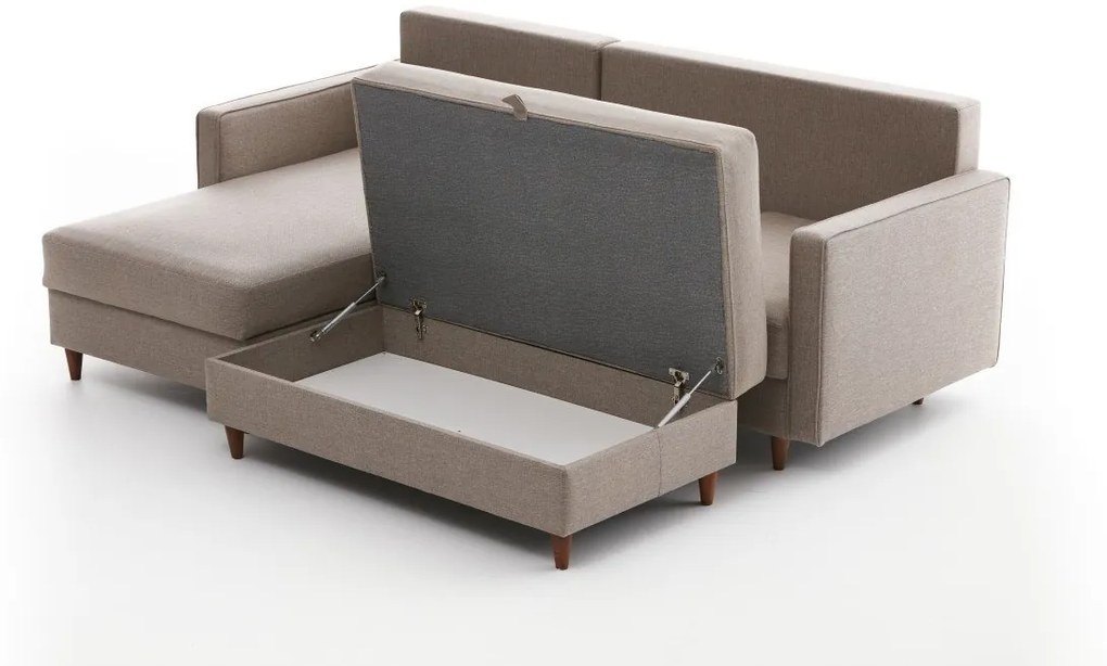 Atelier del Sofa Rohová sedací souprava Eva Left - Cream, Krémová