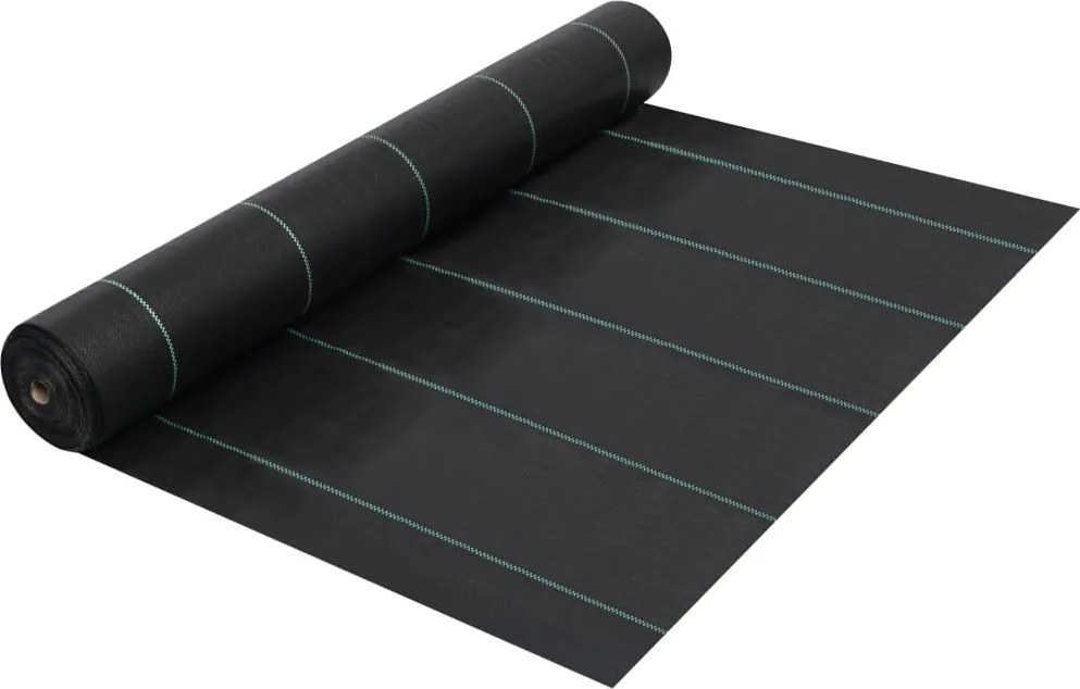 Mulčovací textilie proti plevelu a kořenům černá 2 x 5 m PP 313064