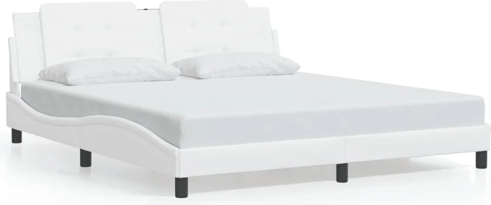 Rám postele s LED bez matrace Zadar bílý 180 x 200 cm 3214125