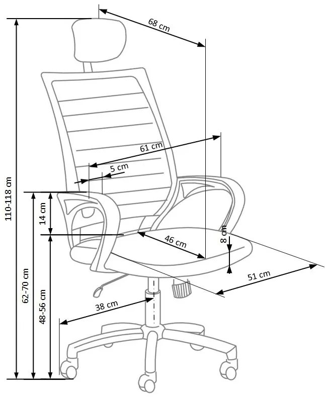 Kancelářská židle Socket, černá / bílá