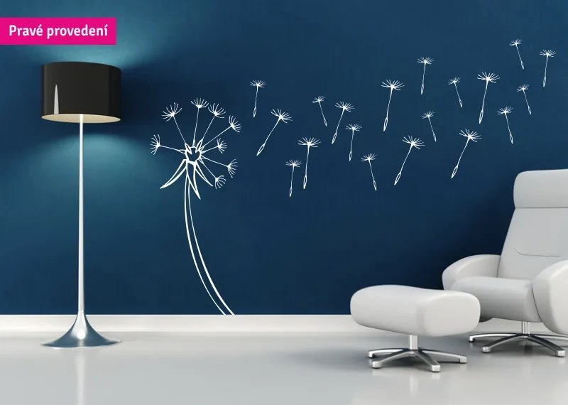 WALLVINIL Samolepky na zeď - Pampeliška Barva: Zelená střední, Velikost: 100x40 cm, Pravá / Levá: LEVÁ (rostlina je nakloněna doleva)
