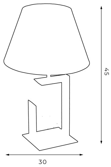 Stolní lampa 1xE27/60W/230V 45 cm modrá/zlatá