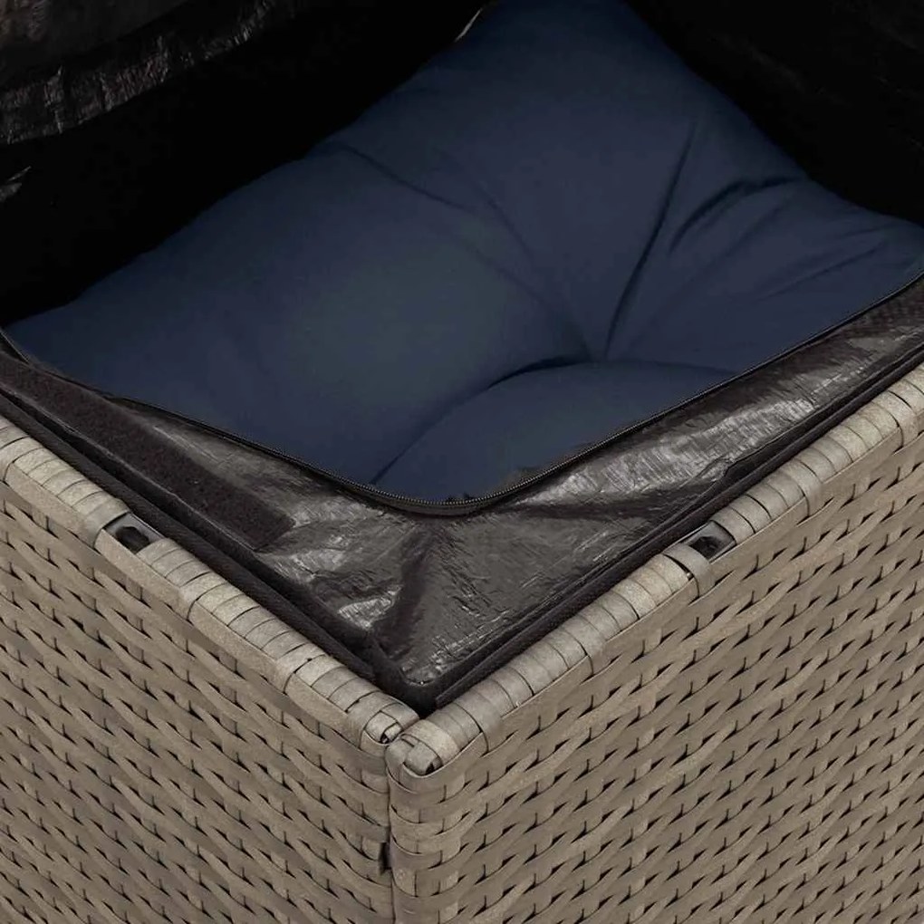 8dílná zahradní sedací souprava s poduškami šedá polyratan 3255844