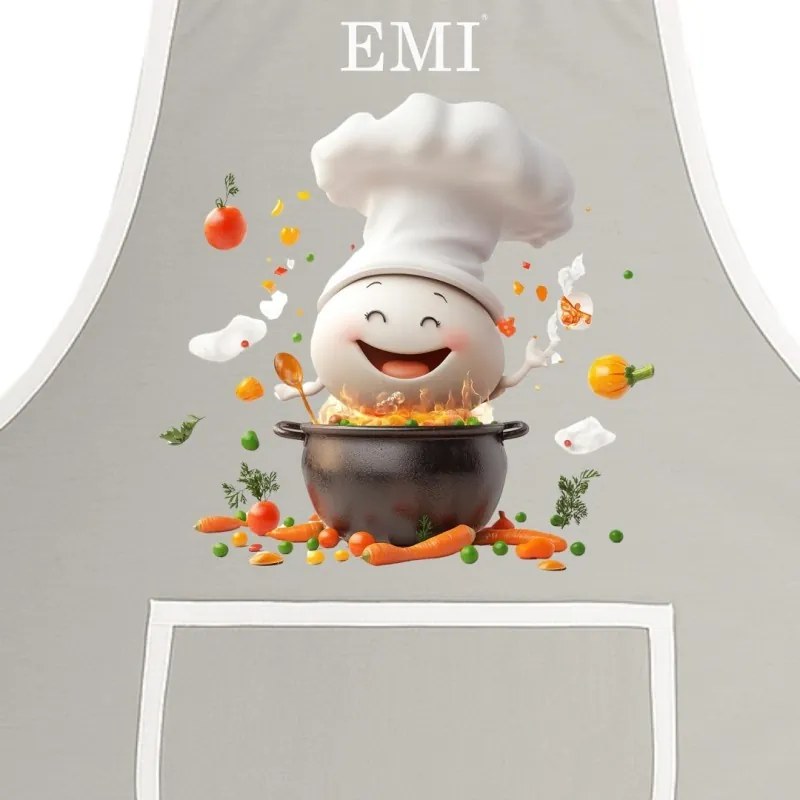 Kuchyňská zástěra Gusto EMI, šedá