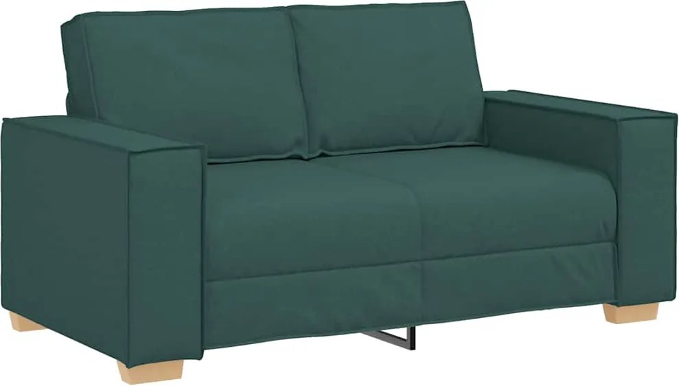 2dílná sedací souprava s poduškami tmavě zelená textil 3324696