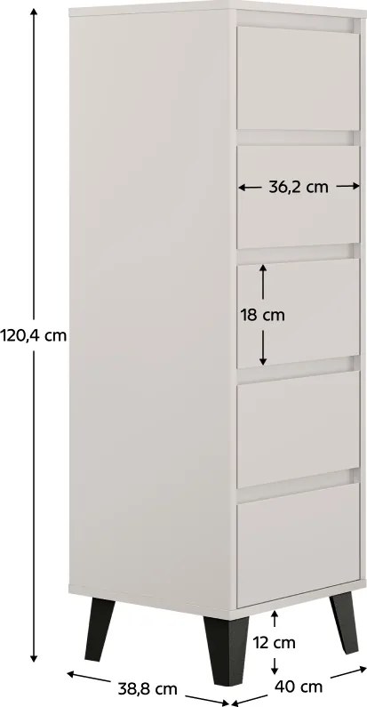Komoda BOGAN 5S40, kašmír