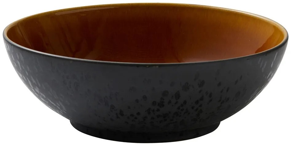 Bitz Velká kameninová salátová mísa 30 cm Black/Amber