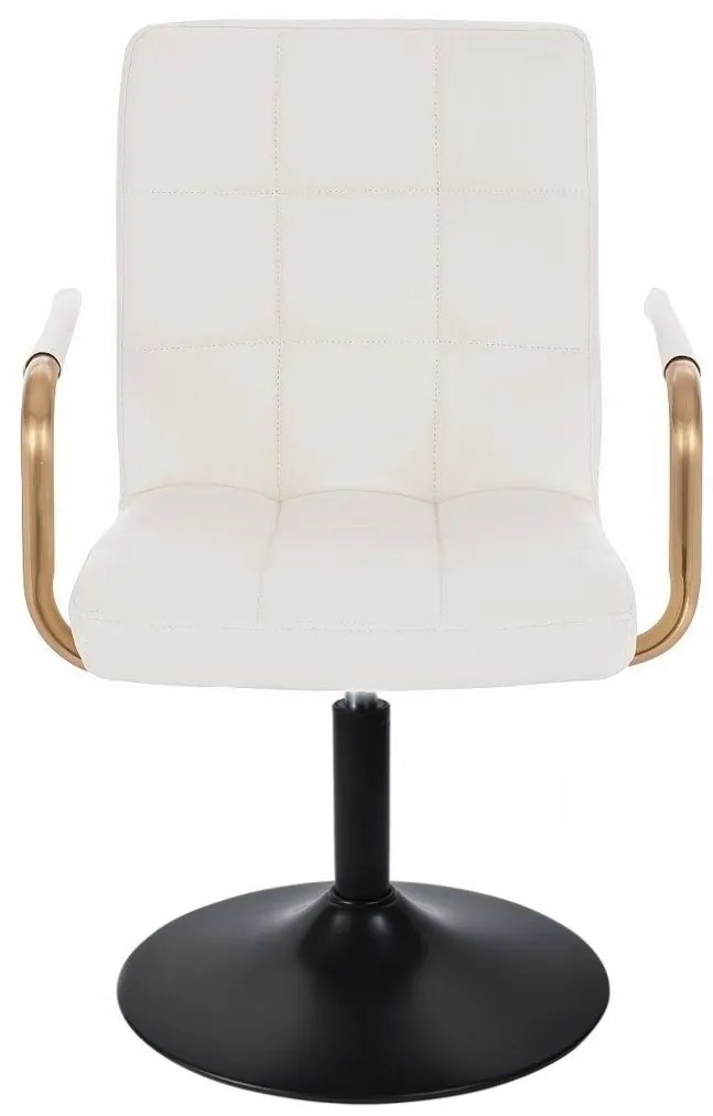 LuxuryForm Židle VERONA GOLD na černém talíři - bílá
