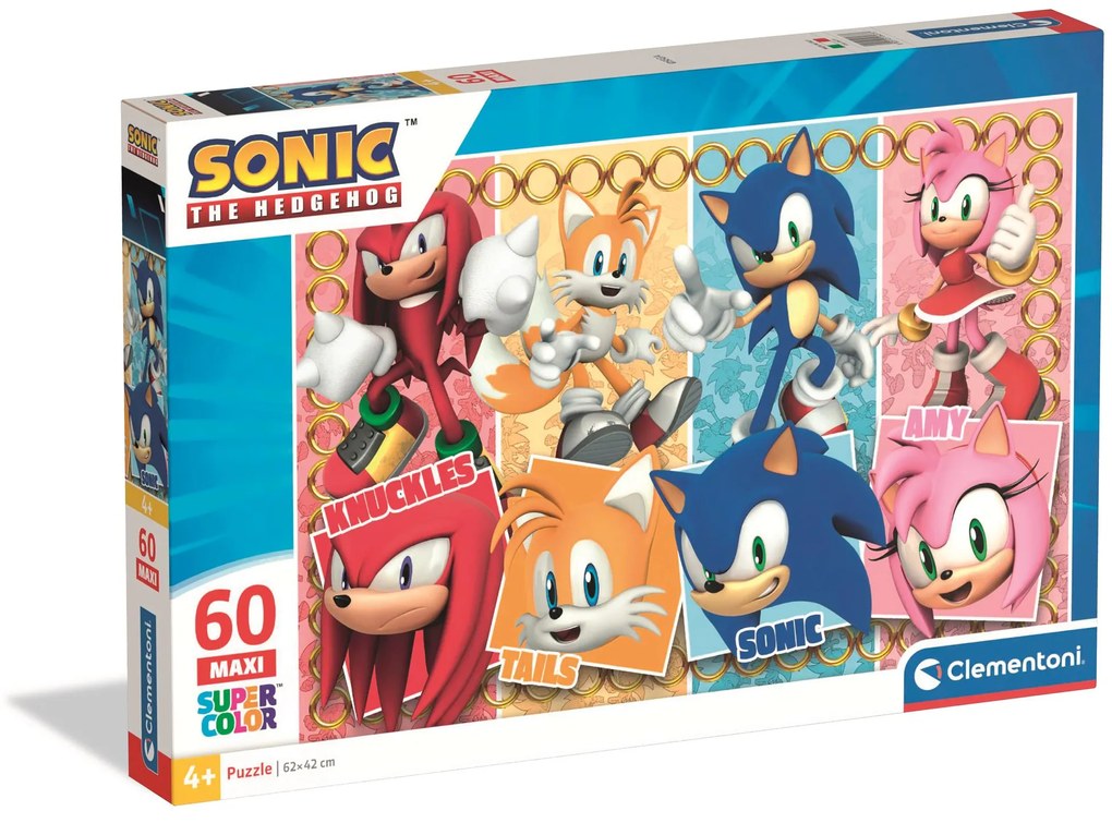 Clementoni - Puzzle 60 Maxi Sonic the Hedgehog
