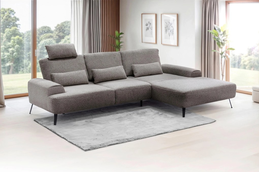 XXXLutz ROHOVÁ SEDAČKA, textil, šedavě hnědá MID.YOU - Sedací soupravy - 000694007704