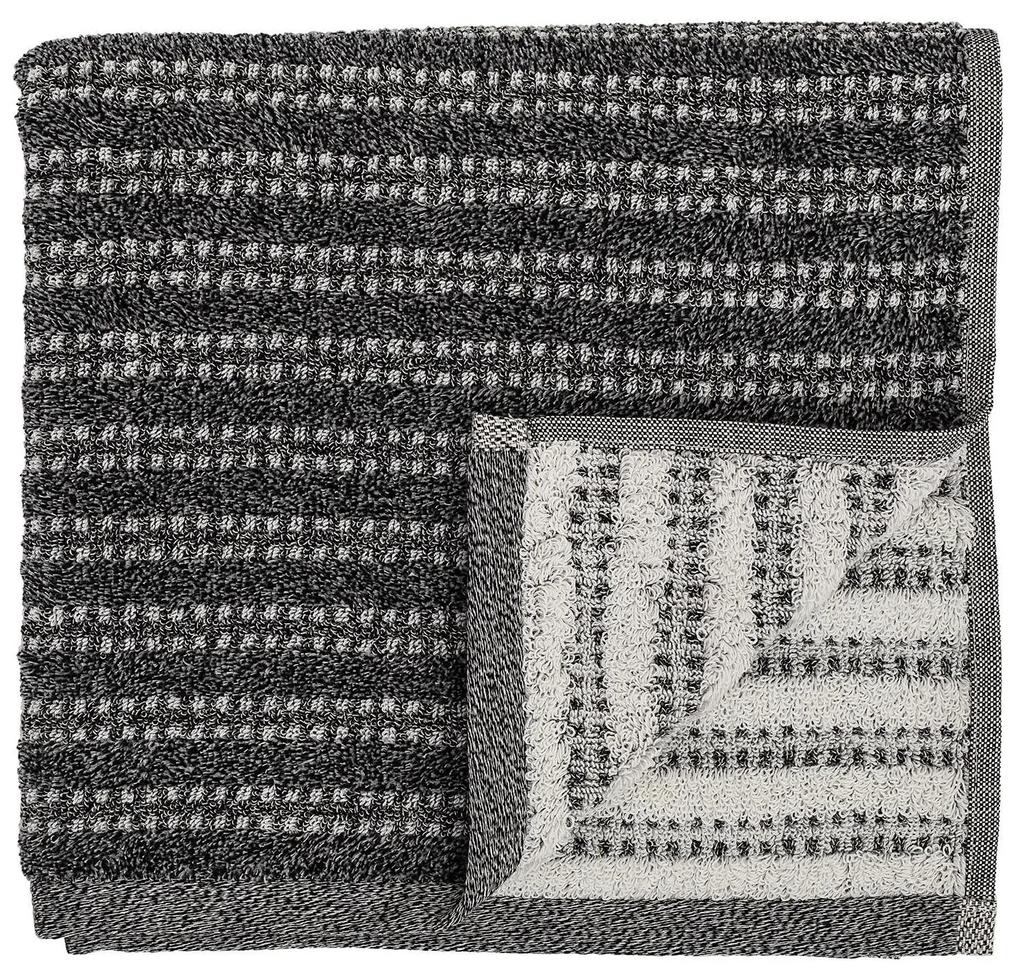 Bloomingville Froté ručník Black 100x50 cm, černá barva, textil