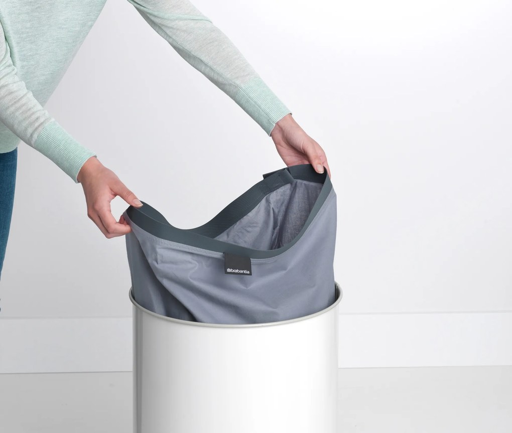 Brabantia Koš na prádlo 60L bílá korkové víko